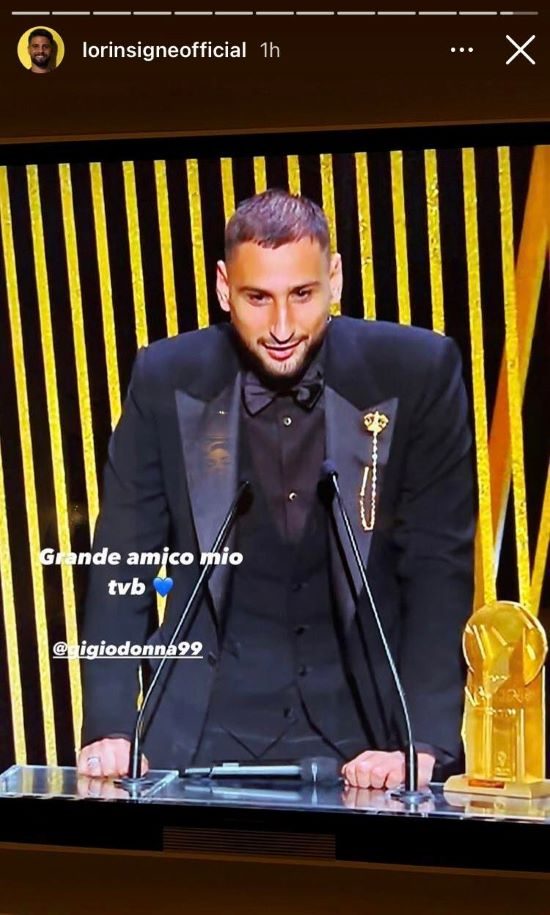 Donnarumma vince il premio Yascin, Insigne si congratula con lui ...
