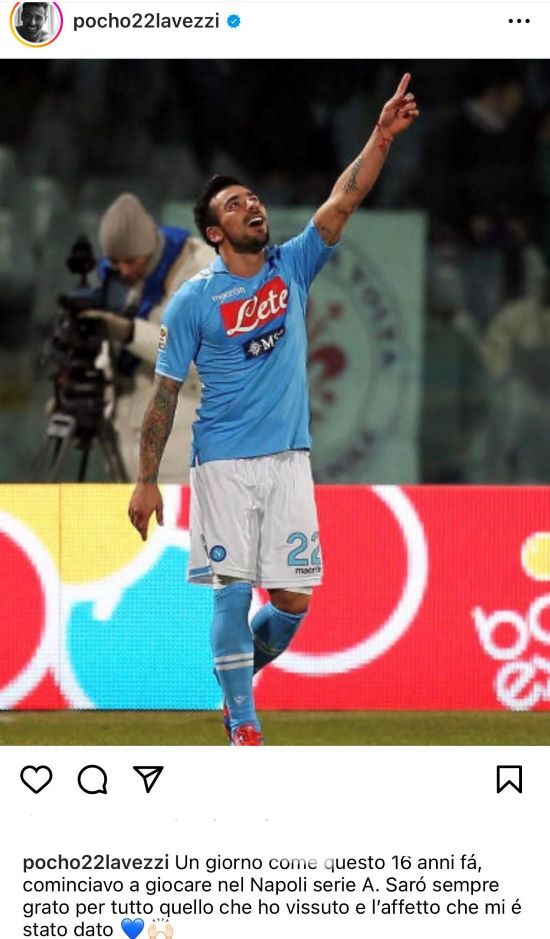 Lavezzi esordì 16 anni fa col Napoli: post da brividi del Pocho (FOTO ...